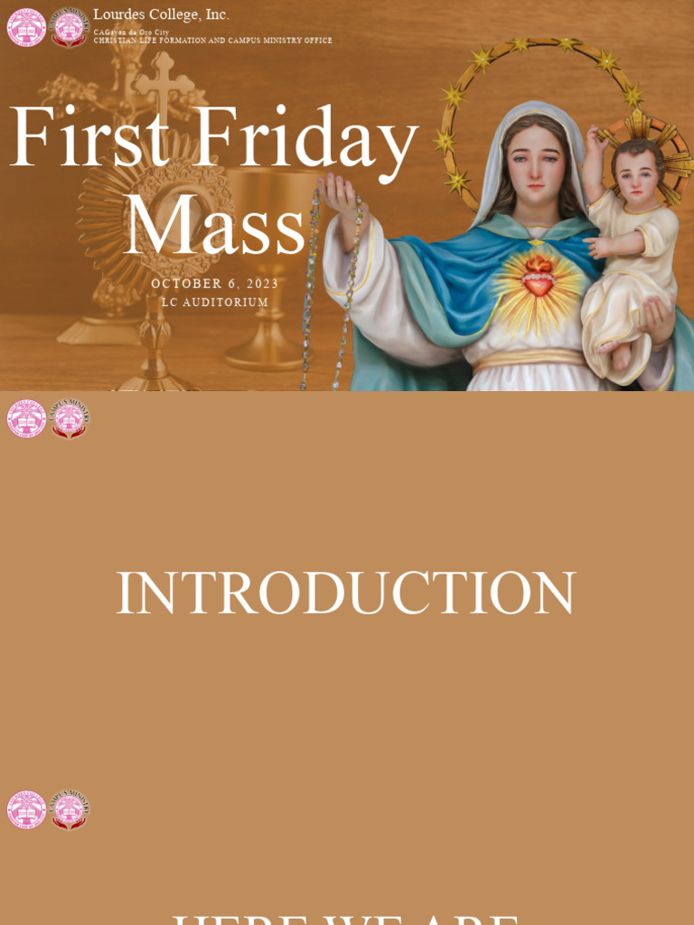 FIRST FRIDAY MASS October 6, 2023 | PDF | Lord's Prayer | Glory (Religion)