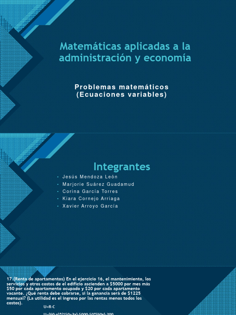 Ecuaciones variables - Matemáticas aplicadas | PDF | Matemáticas