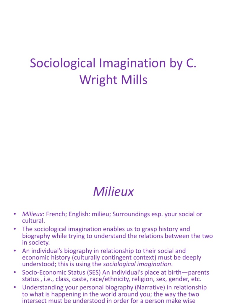 Sociological Imagination by C. Wright Mills | PDF | Sociology | Positivism