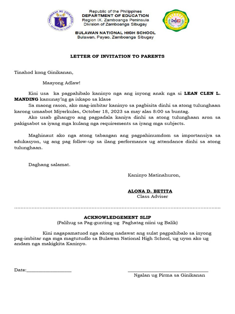 Letter of information | PDF