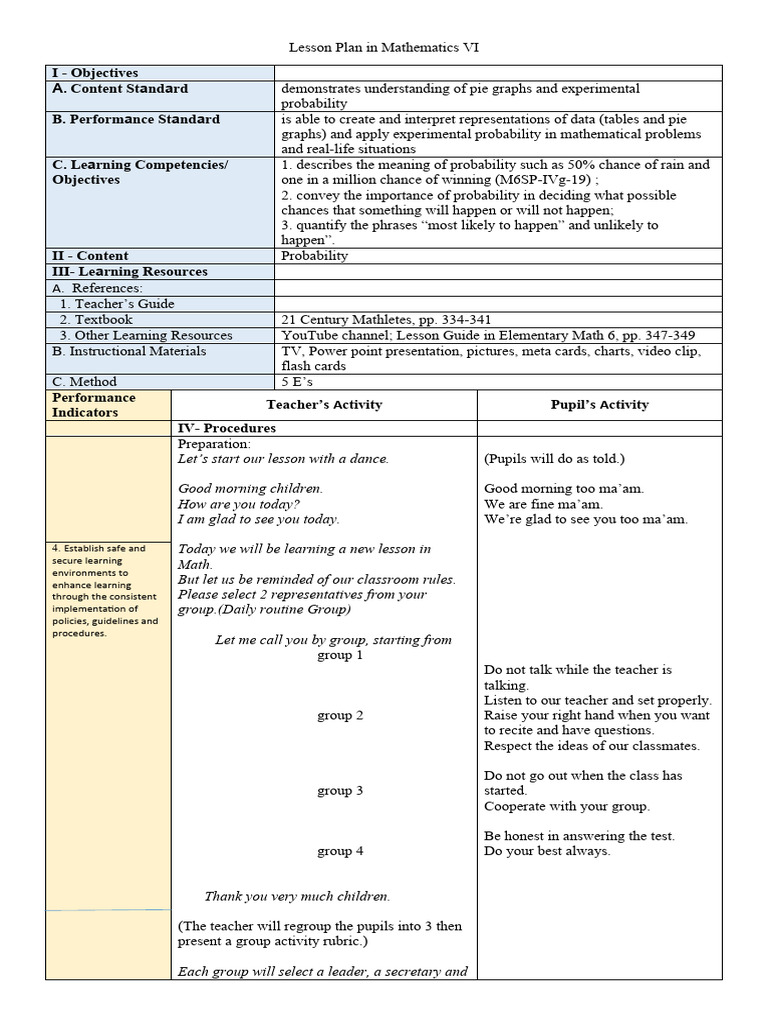 Co2 Lesson Plan in Math | PDF | Learning | Information