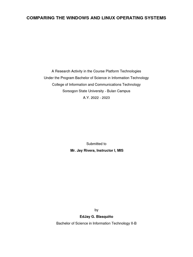 Blasquino Edjay (BSIT 2B) Activity 2 | PDF | Operating System | Microsoft Windows