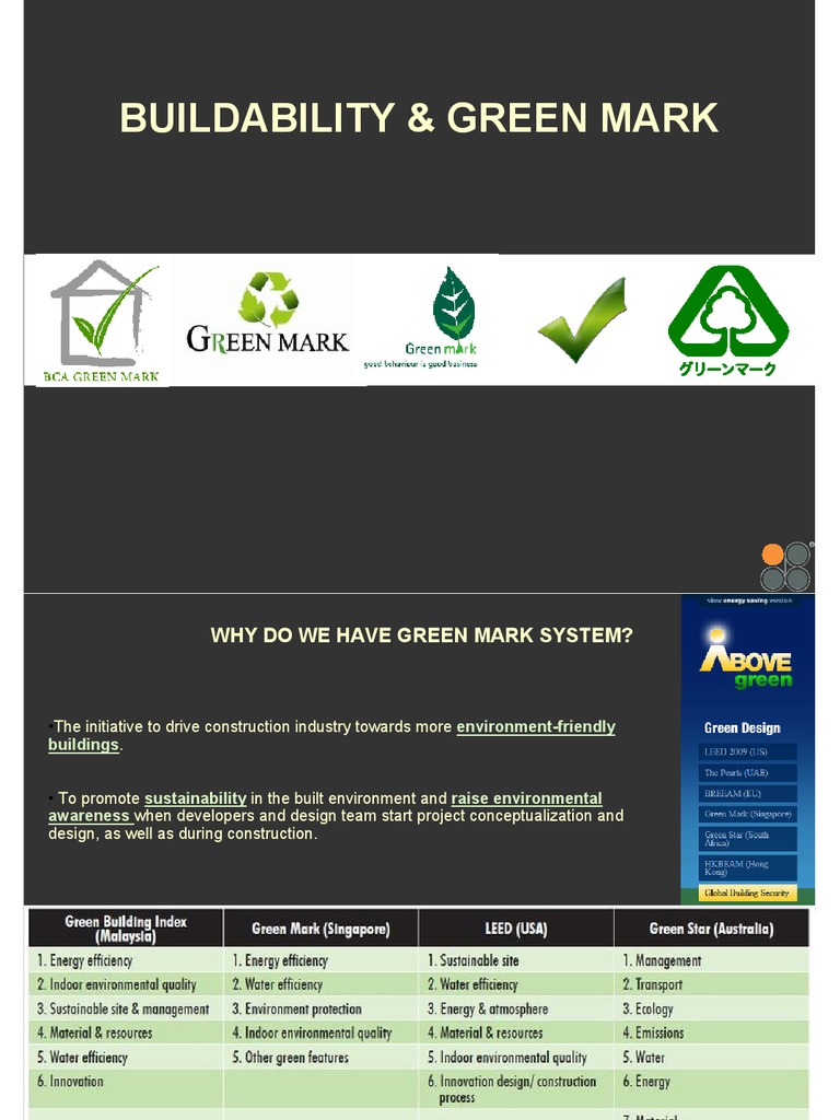 Buildability & Green Mark | PDF | Green Building | Building Automation