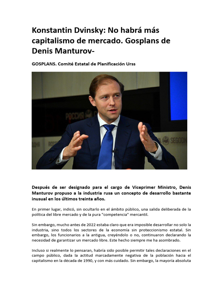 Back To USSR Gosplan | PDF | Business | Mercado (economía)