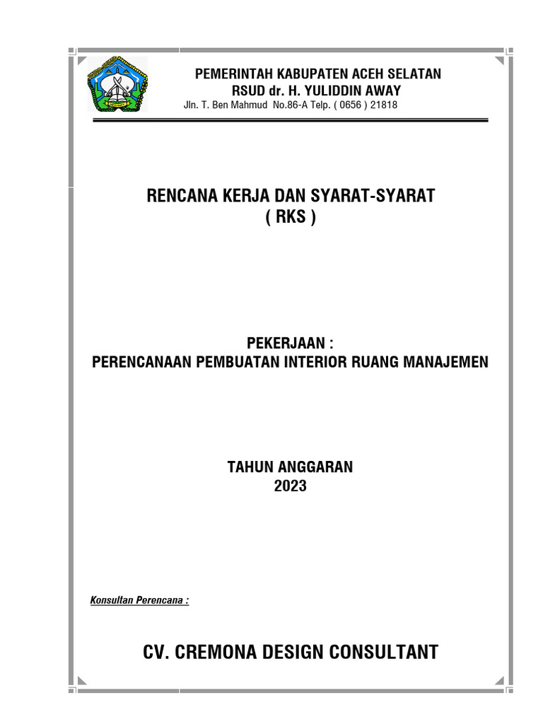 3.Rencana Kerja Dan Syarat-syarat ( RKS ) | PDF
