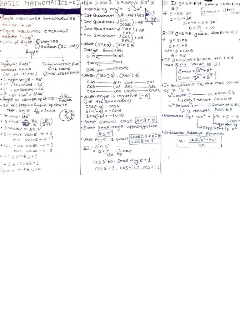 Basic Mathematics | PDF | Trigonometric Functions | Geometry
