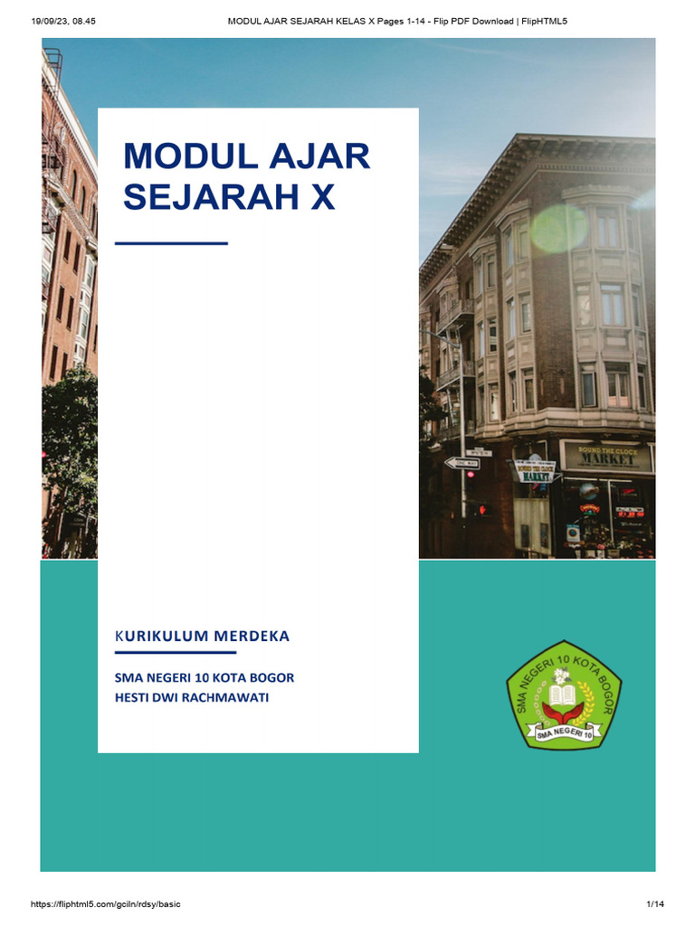 Modul Ajar Sejarah Kelas X | PDF