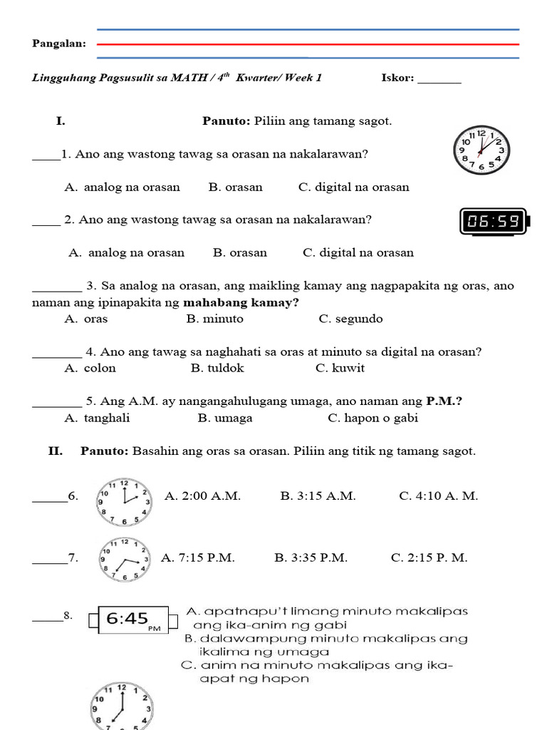 Math Week 1 Pdf