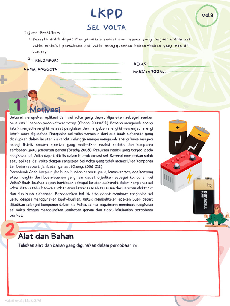 LKPD Praktikum Sel Volta | PDF