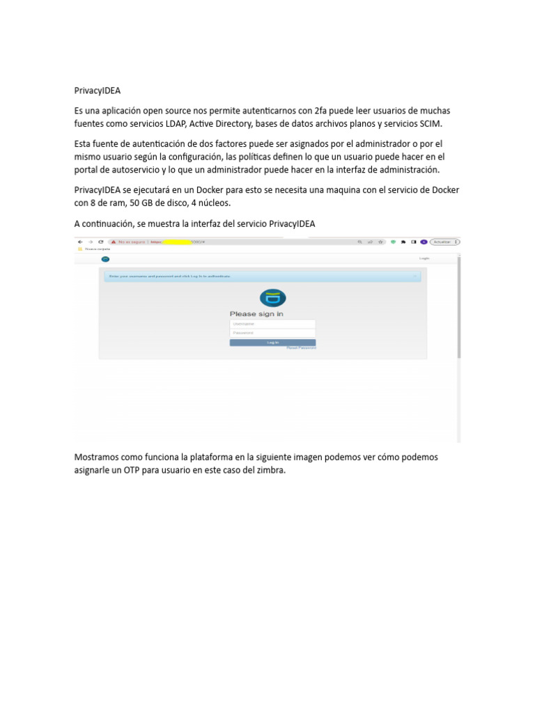PrivacyIDEA: Autenticación 2FA en Docker | PDF | Informática