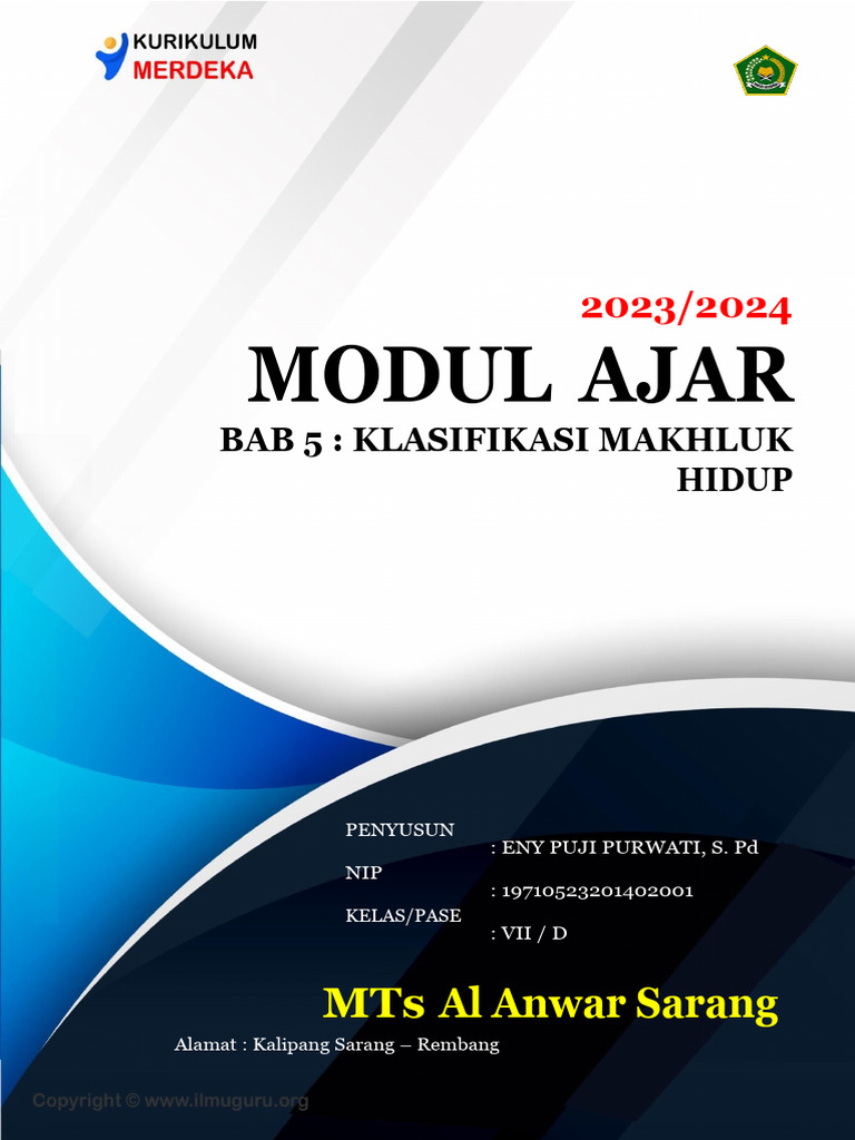 Modul Ajar Klasifikasi Makhluk Hidup | PDF | Karier & Perkembangan