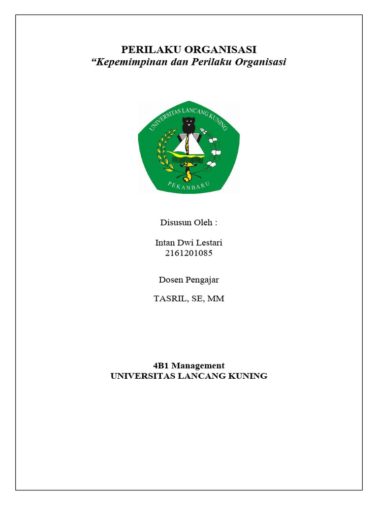 Perilaku Organisasi - Intan Dwi Lestari | PDF | Pengembangan Diri