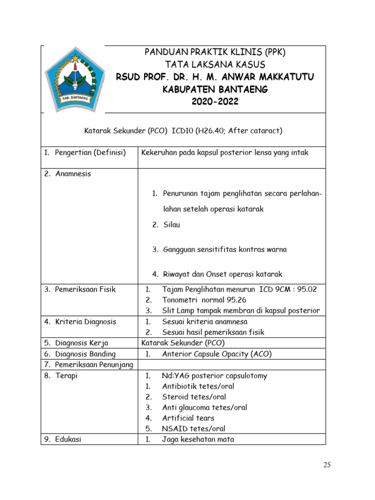 Panduan Diagnosa dan Terapi PCO Mata | PDF | Pengembangan Diri ...