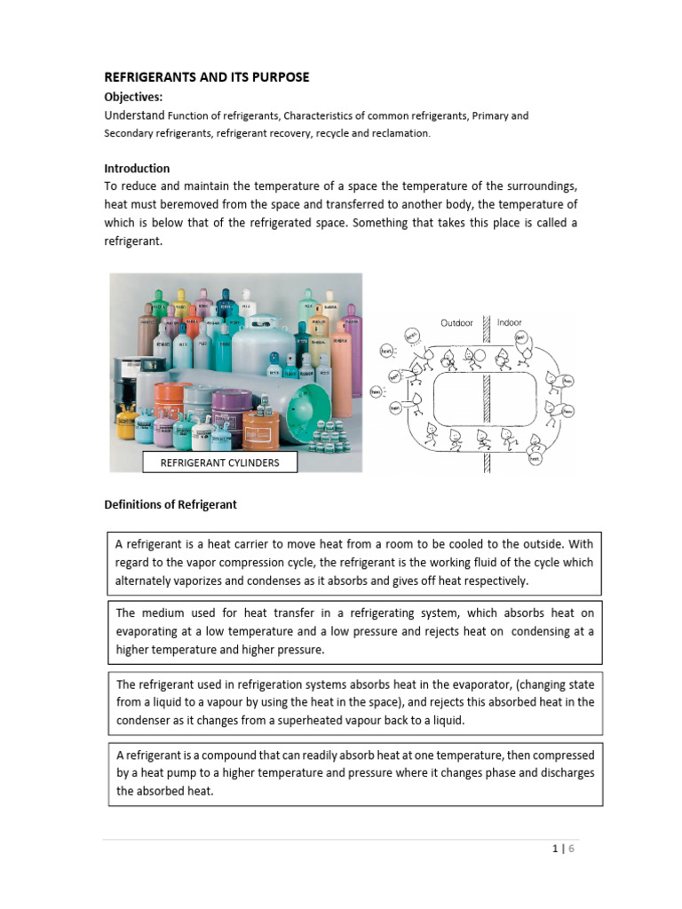 Refrigerants and Its Purpose | PDF | Chlorofluorocarbon | Propane