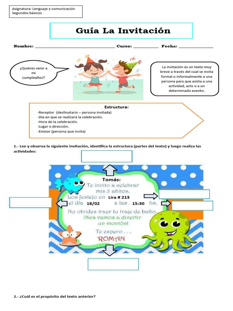 Guía Invitacion | PDF | Cumpleaños