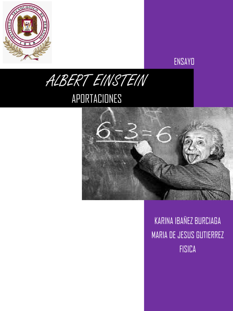 Ensayo Albert Einstein | PDF | Física | Albert Einstein