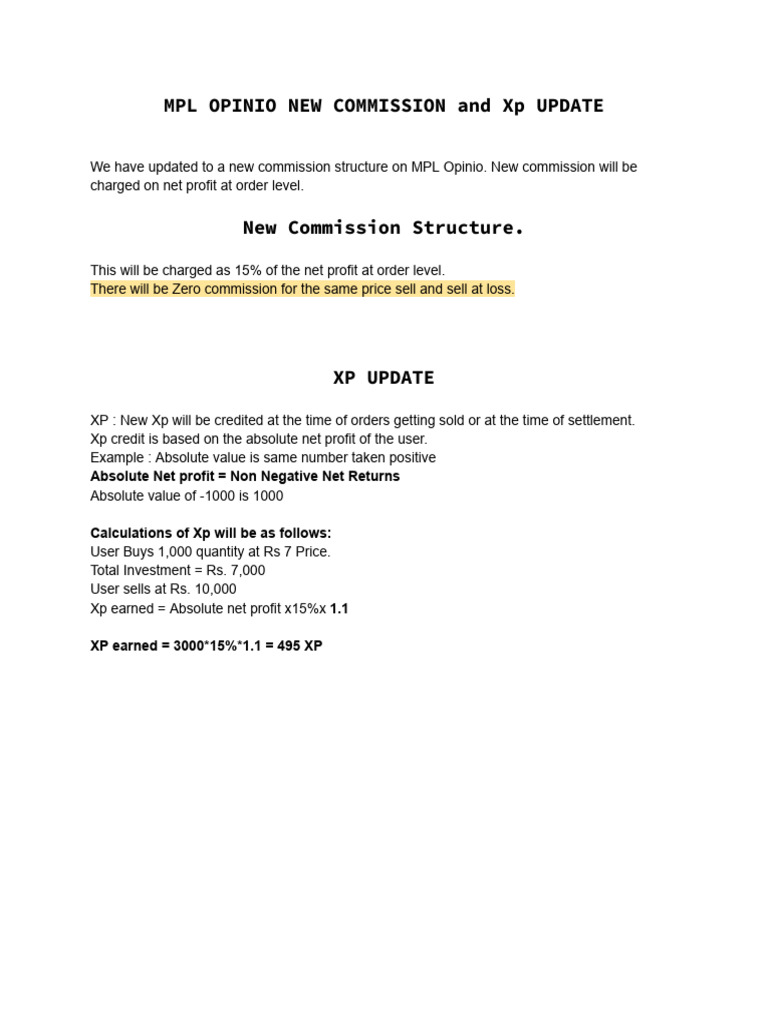 Opinio New Commission | PDF | Prices | Investing