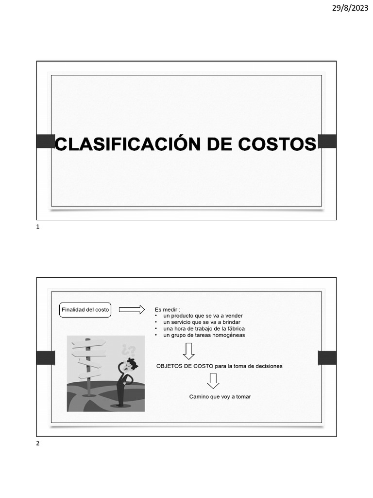 Clasificacion de Costos | PDF | Costo | Valoración (Finanzas)