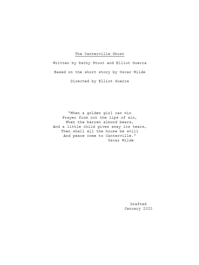 The Canterville Ghost Script | PDF