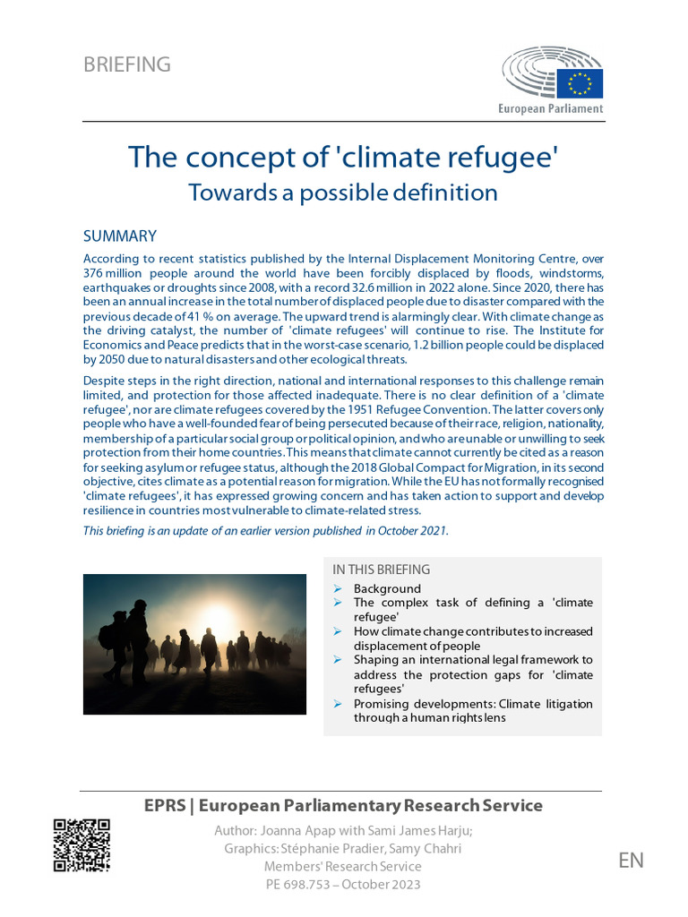 Concept of Climate Change Refugees | PDF | Refugee | Climate Change
