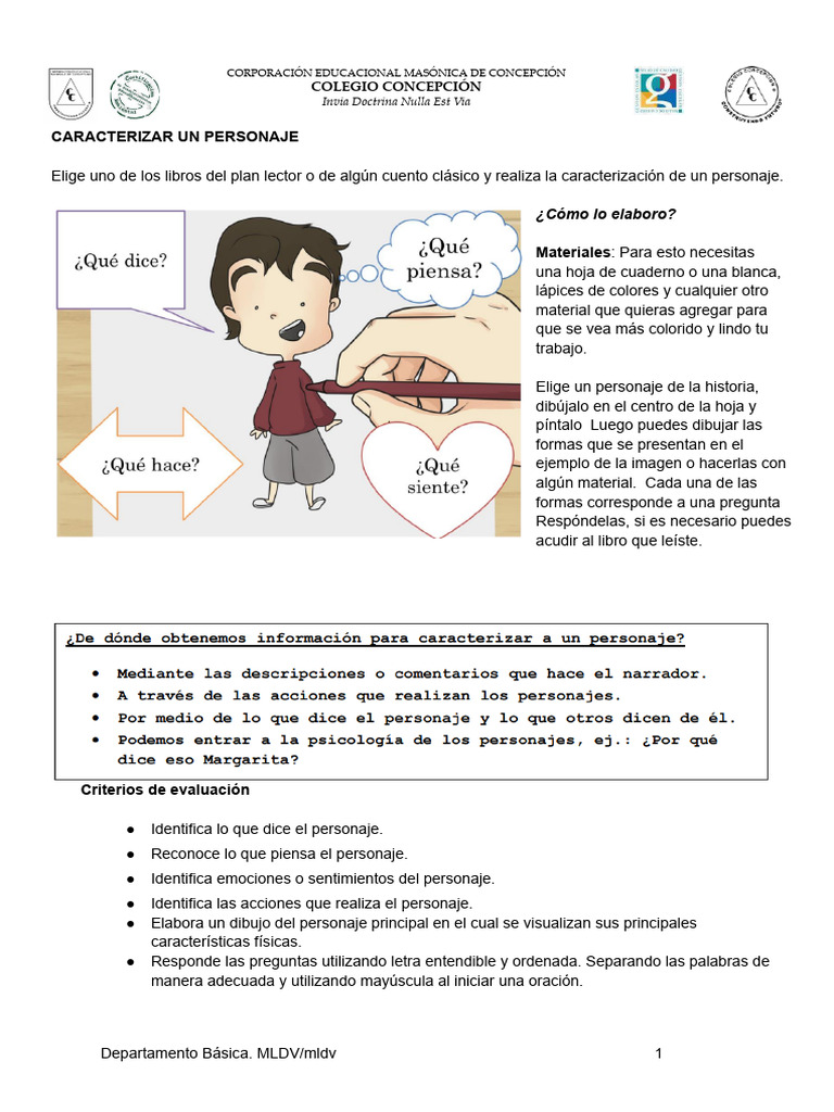 Caracterizar y Representar Un Personaje | PDF