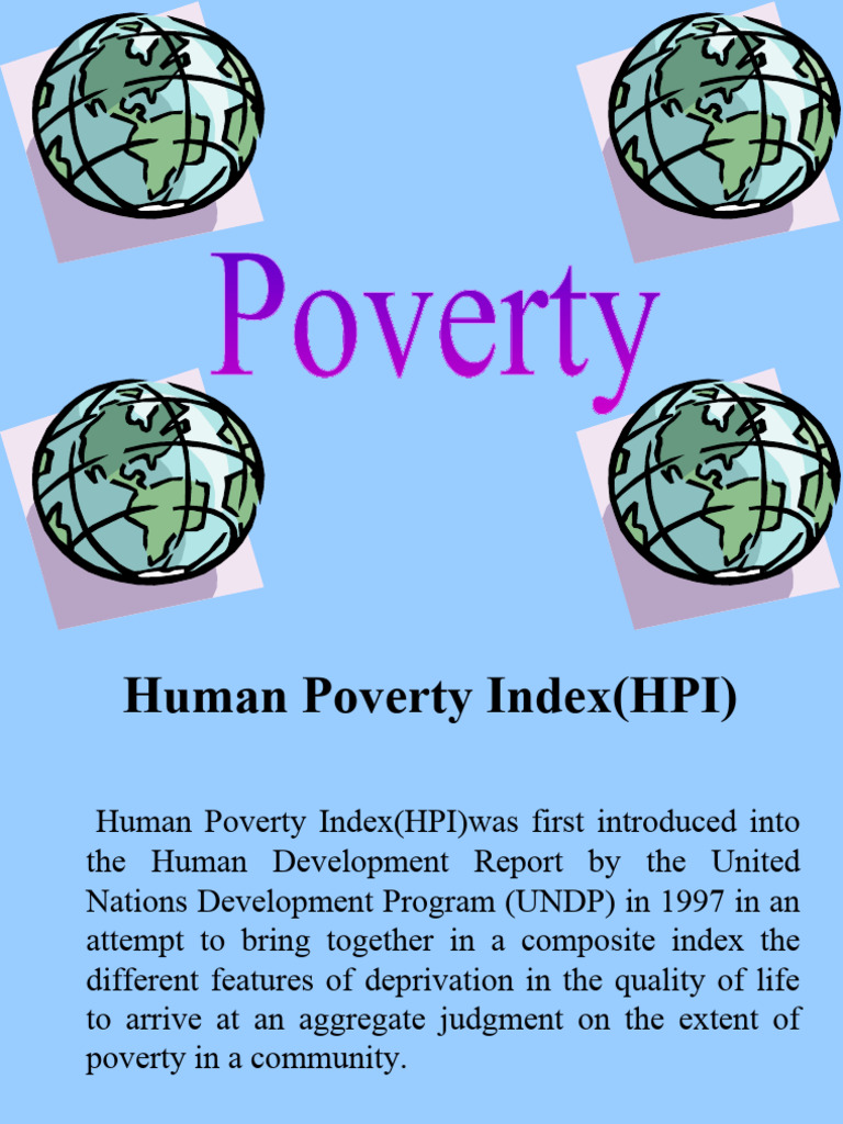 Understanding the Human Poverty Index | PDF | Poverty | Poverty ...
