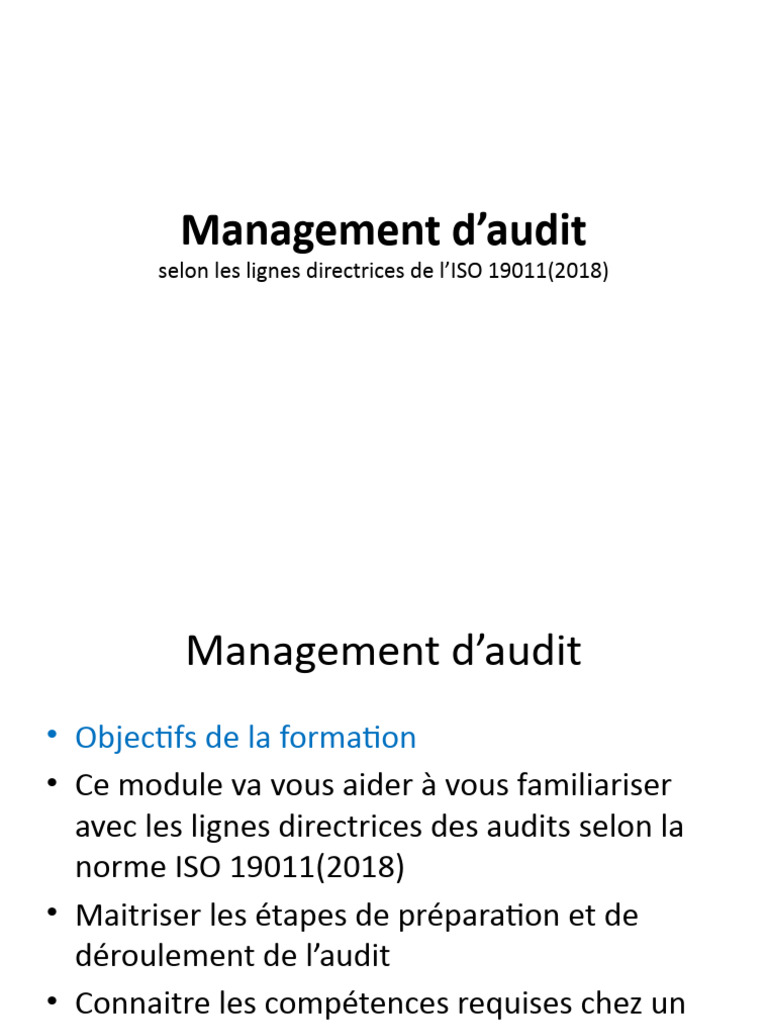 Management D'audit | PDF | Audit | Système de management de la qualité