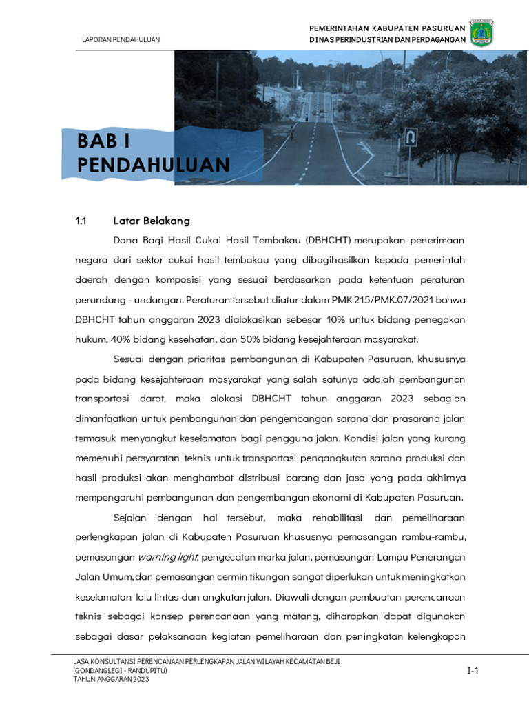 Lapdal - 1 Bab I Pendahuluan - 2023 | PDF | Teknologi & Rekayasa