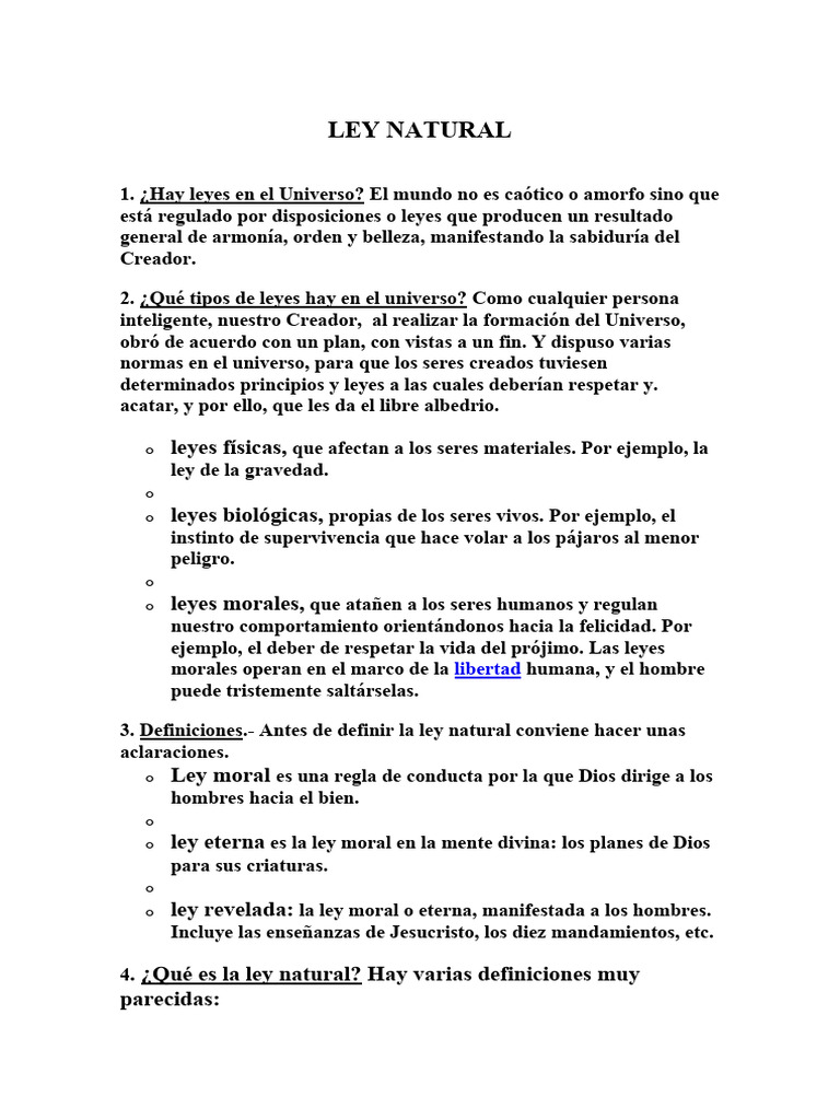 Ley Natural | PDF | La Ley natural | Estatuto