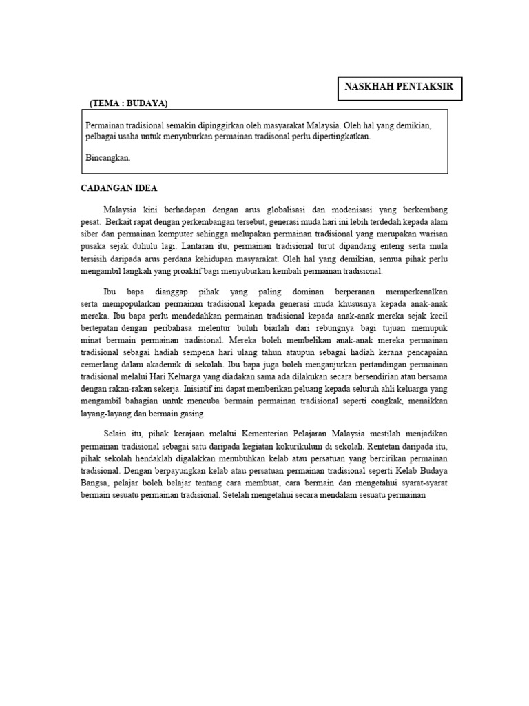 Jawapan Soalan Ujian Bertutur Berkumpulan | PDF