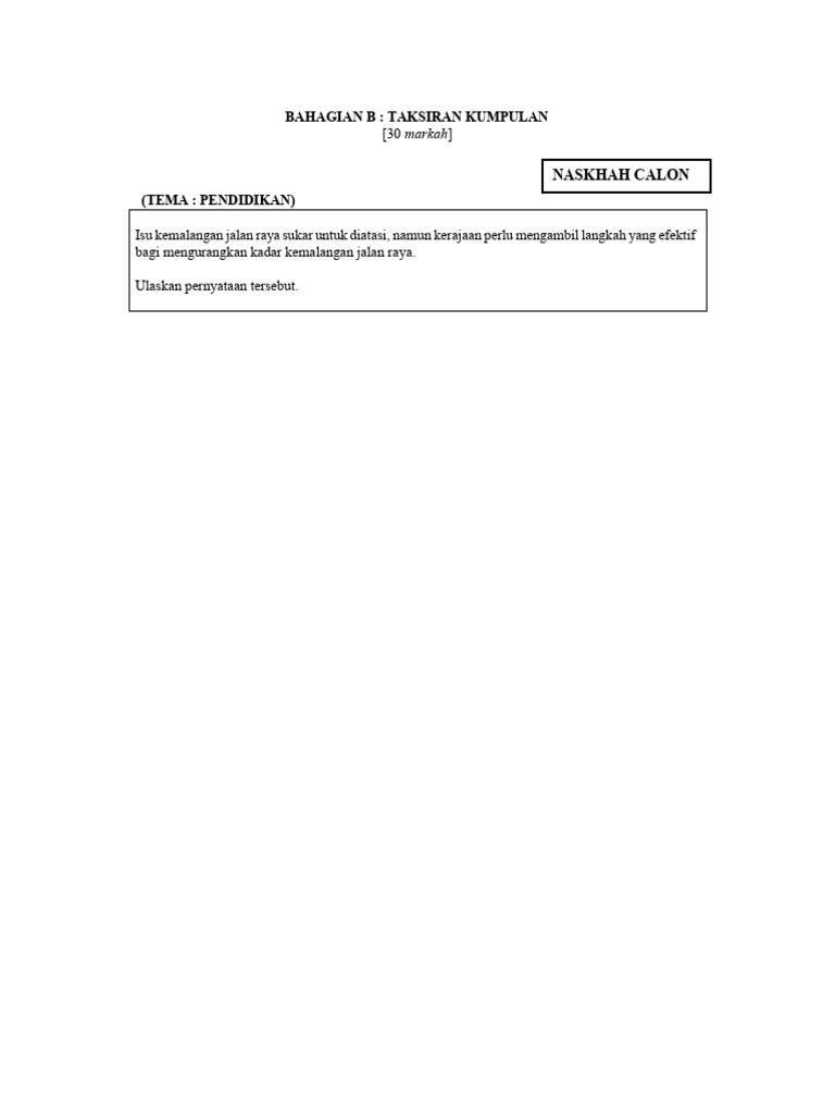 Soalan Ujian Bertutur Berkumpulan | PDF