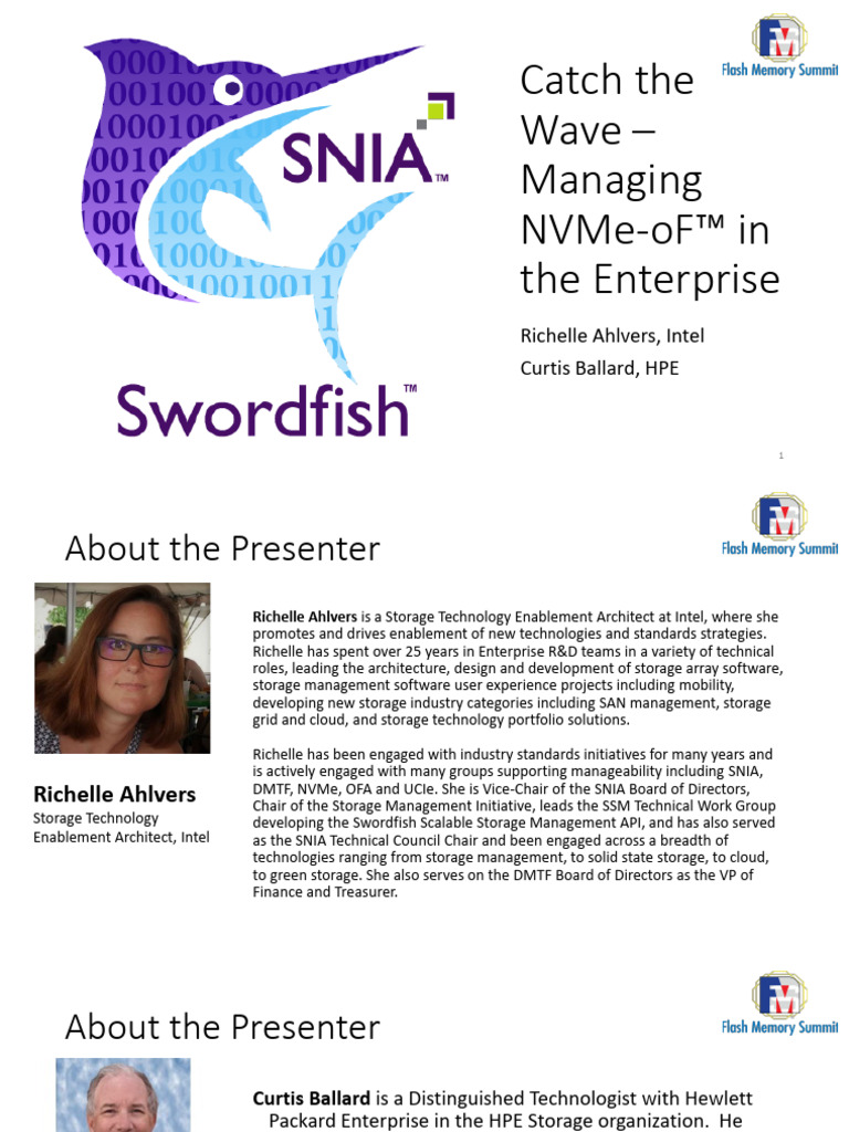 SNIA 20230810 - NETC-301-1 - Ahlvers | PDF | Computer Data Storage | Solid State Drive