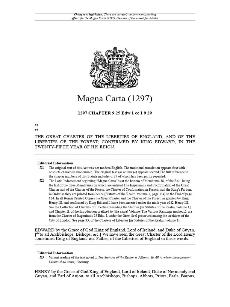 Data | PDF | Magna Carta | Law Of The Land