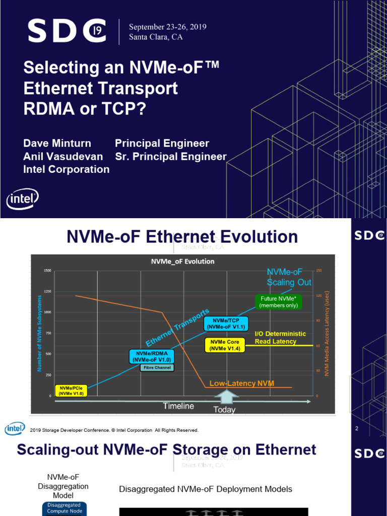 SNIA-SDC19-Selecting - An - NVMe - Over - Fabrics - Ethernet - Transport - RDMA - or - TCP 2019 ...