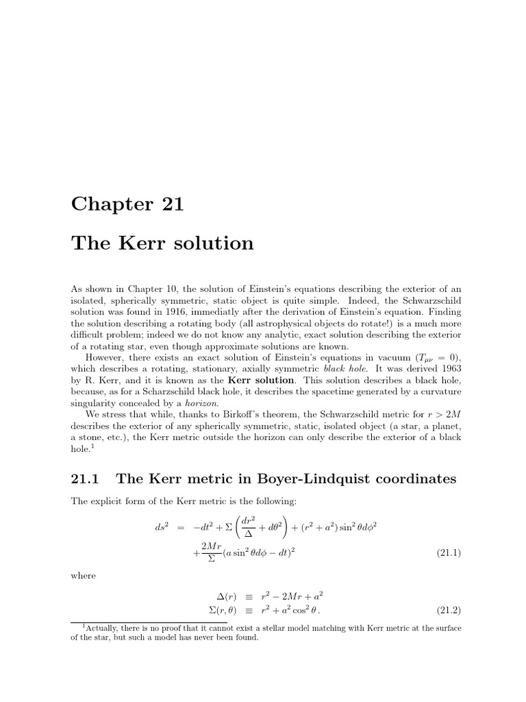 Kerr | PDF | Astrophysics | Space