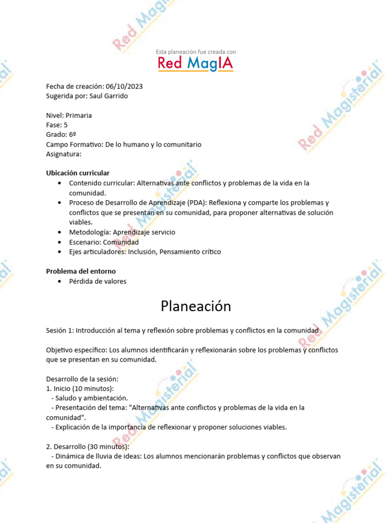 Red MAgIA - Reflexiona y Comparte Los Problemas y Conflictos Que Se ...