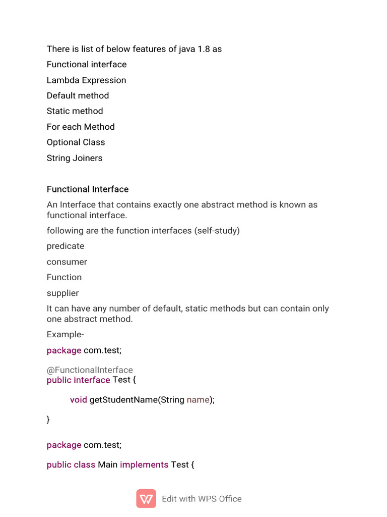 Lac 74.features of Java 1.8 | PDF