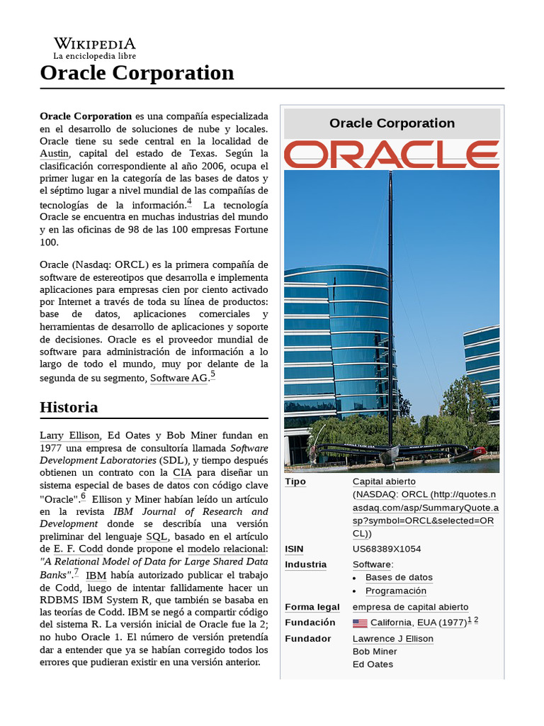 Oracle Corporation Pdf Oracle Corporation Software