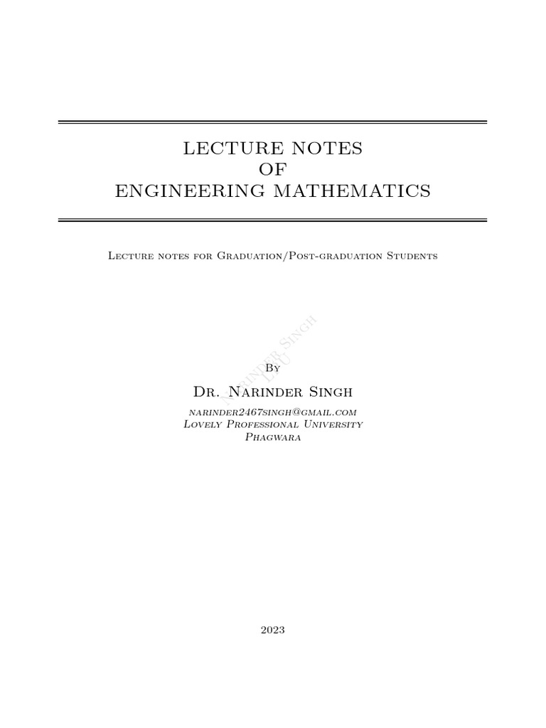 Tutorial Classes Pdf Eigenvalues And Eigenvectors Matrix Mathematics
