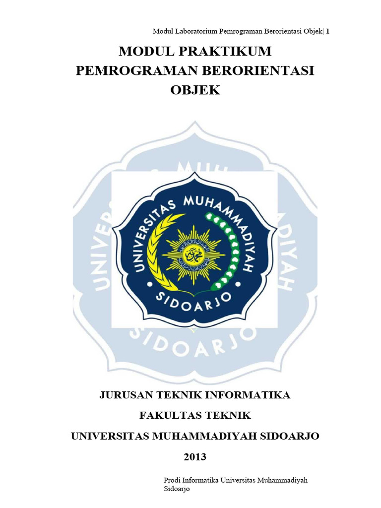 Pemrograman Berbasis Objek 1-3 | PDF | Komputer