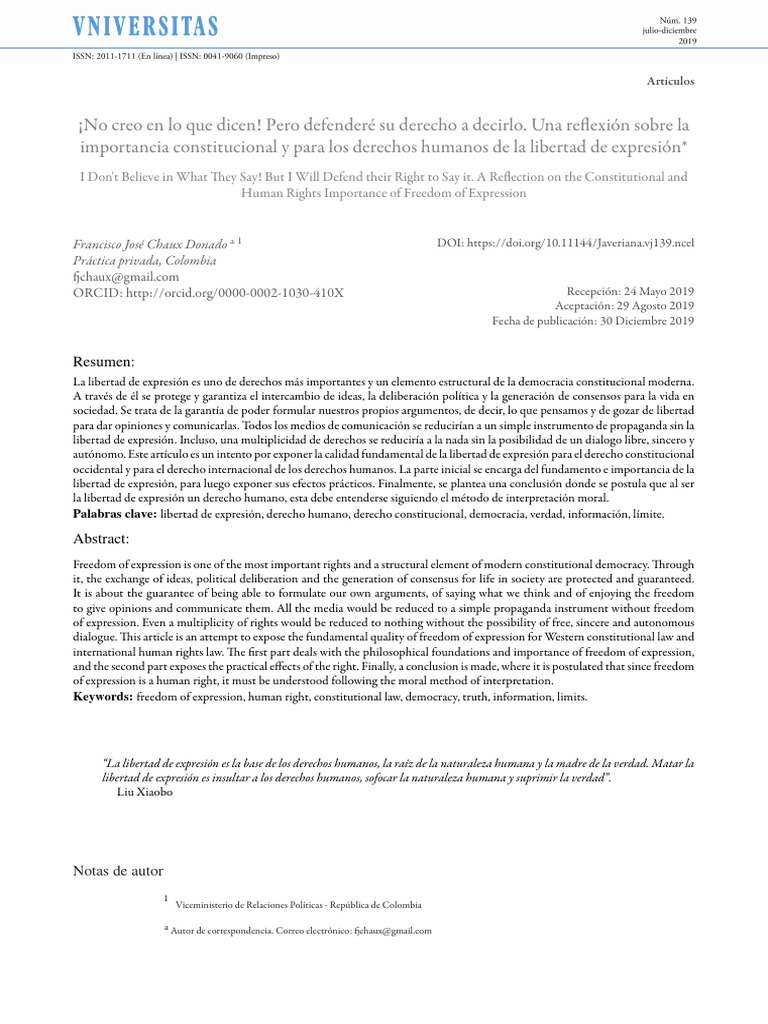 Fflorez,+82562148004 Visor Jats | PDF | Libertad de expresión | Democracia