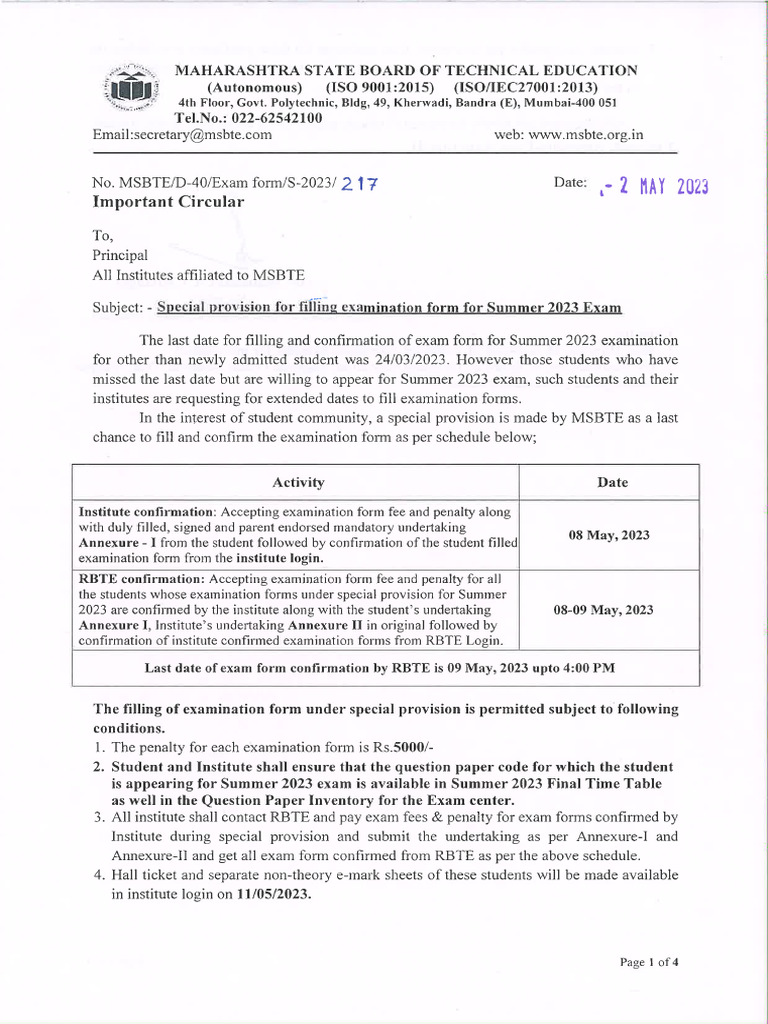 S23 Special Provision | PDF