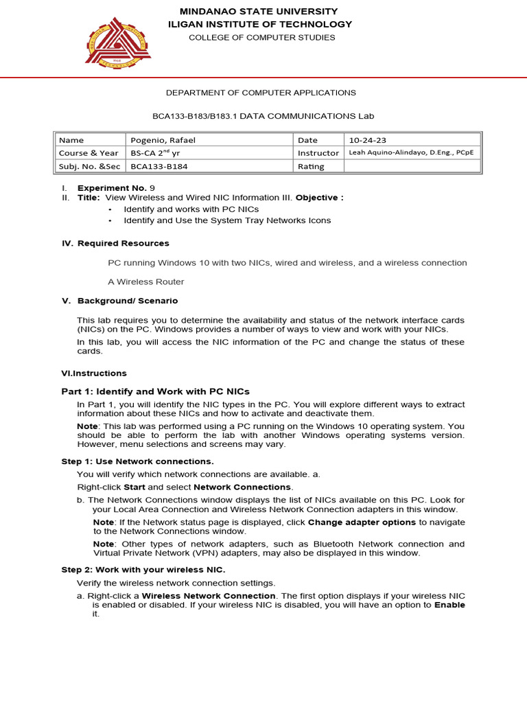 Experiment 9 | PDF | Computer Network | Icon (Computing)