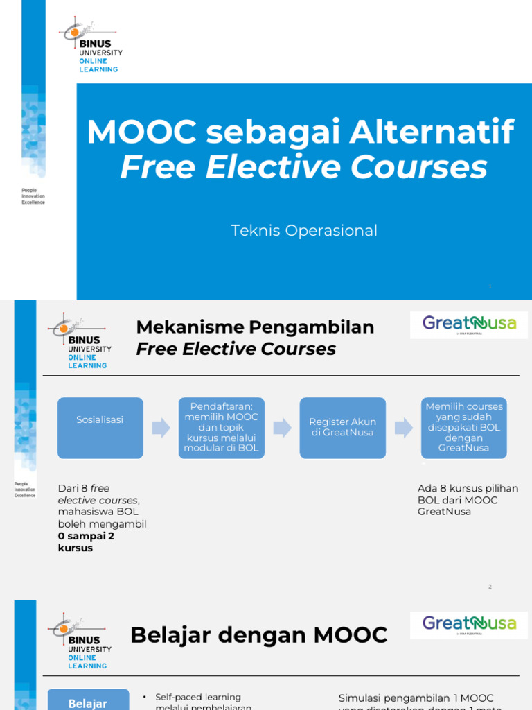 MOOC: Pilihan Kursus Elective BOL | PDF