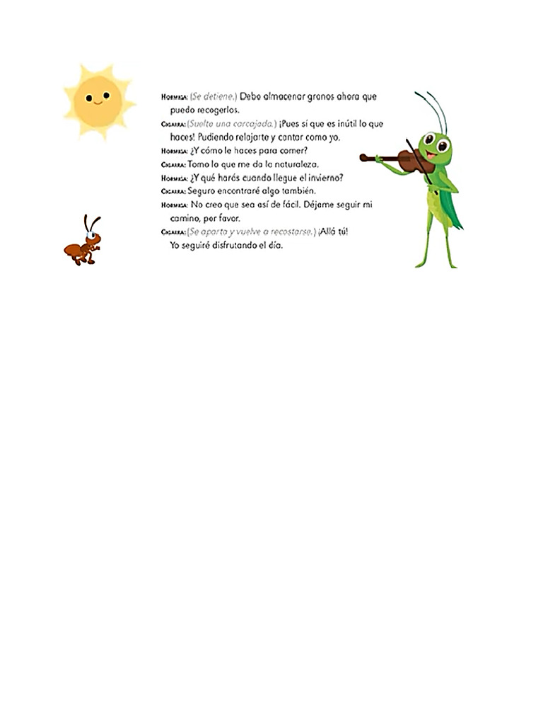 La Cigarra y La Hormiga | PDF