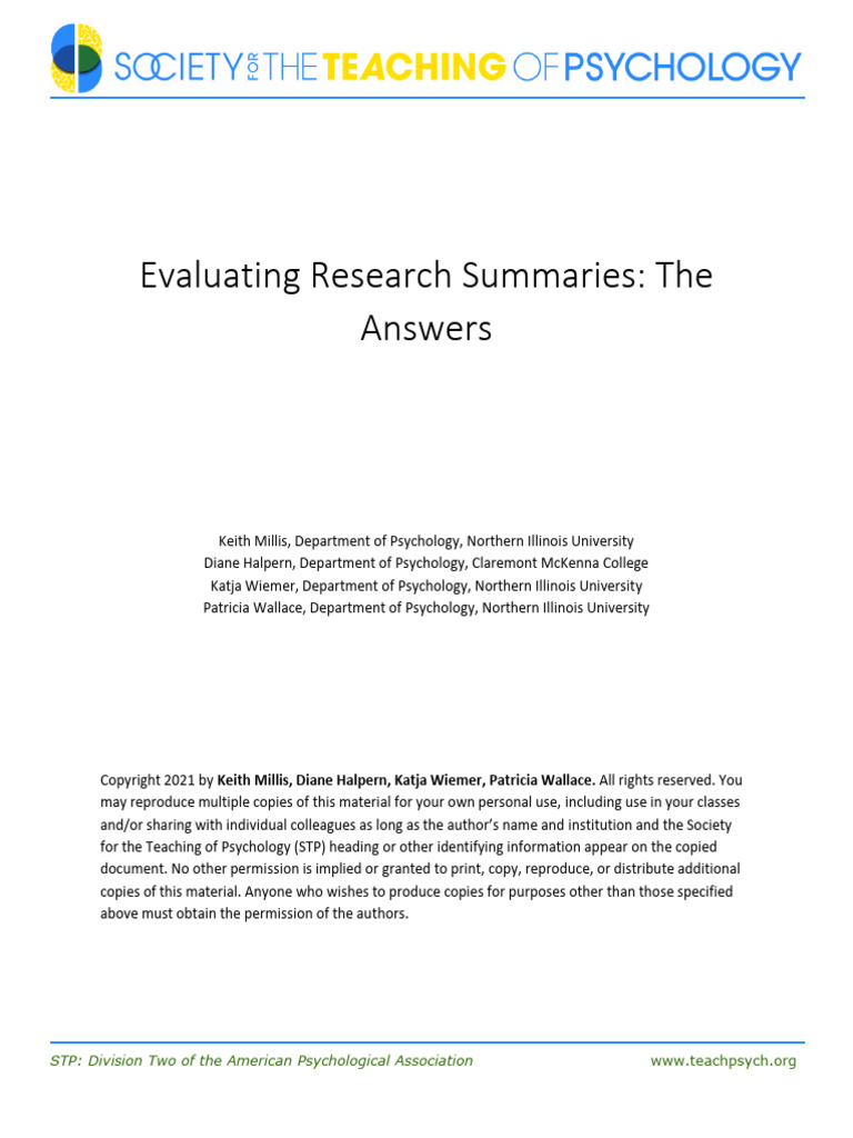 Millis21 Answers | PDF | Accuracy And Precision | Sampling (Statistics)