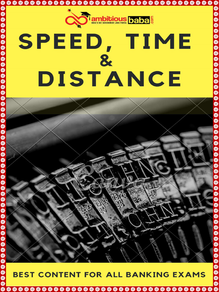 1speed Distance and Time PDG | PDF | Speed | Temporal Rates