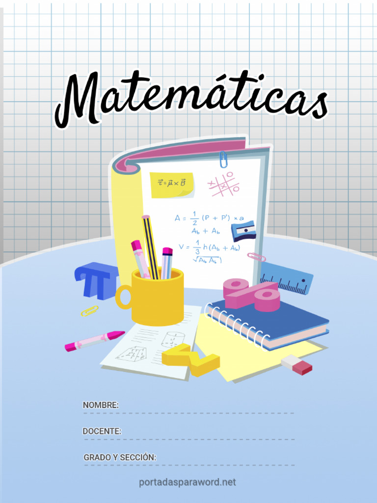 Portada de Matemáticas para Imprimir 1 | PDF