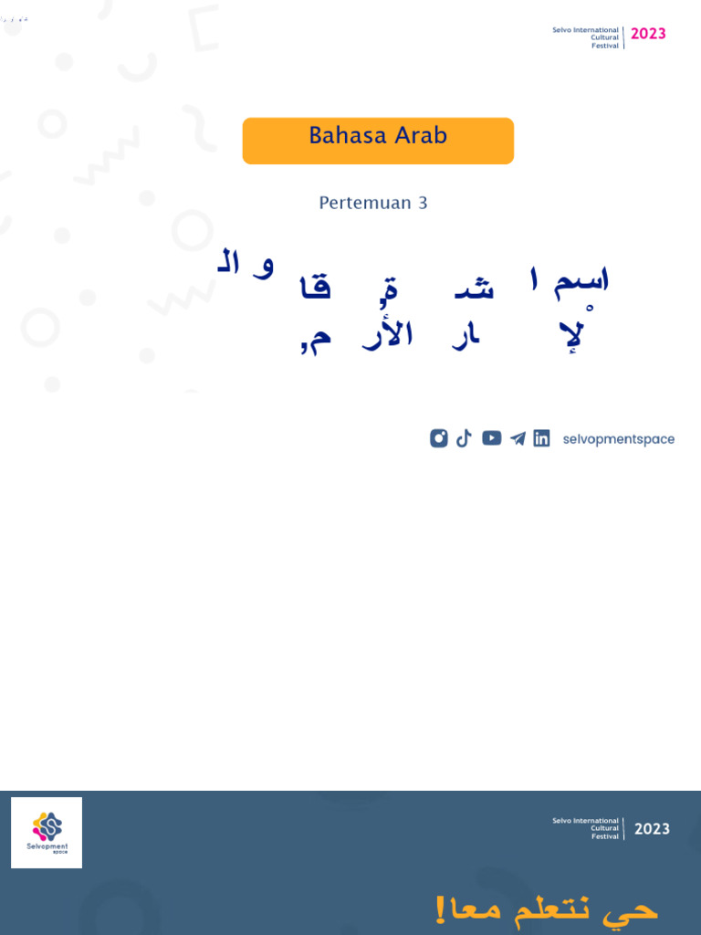Materi 3 SICF Arab 2023 | PDF