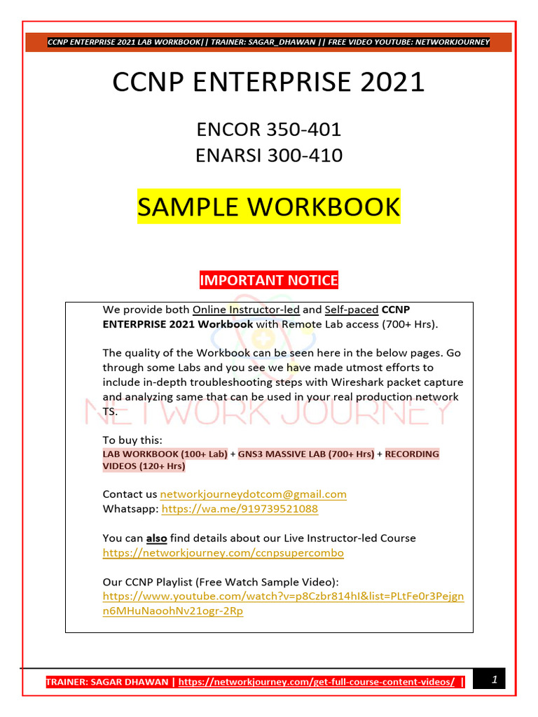 Networkjourney CCNP Enterprise 2021 Lab Workbook 1631597584 | Download ...